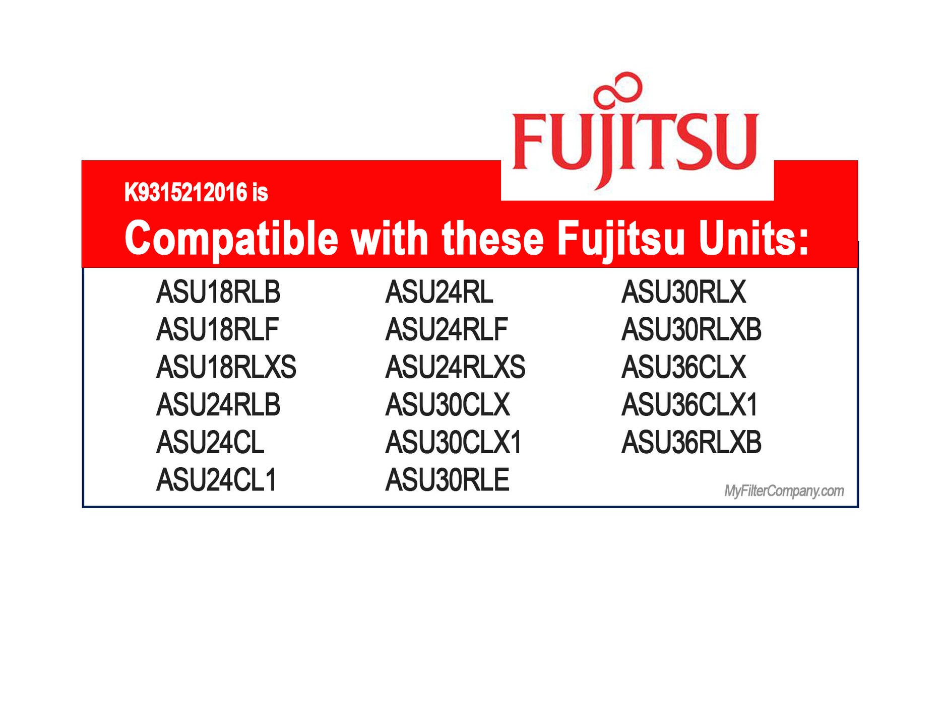 Fujitsu K 9315212016 UTR-FA13-1 & UTR-FA13-2 Mini Split Filter - IN ...