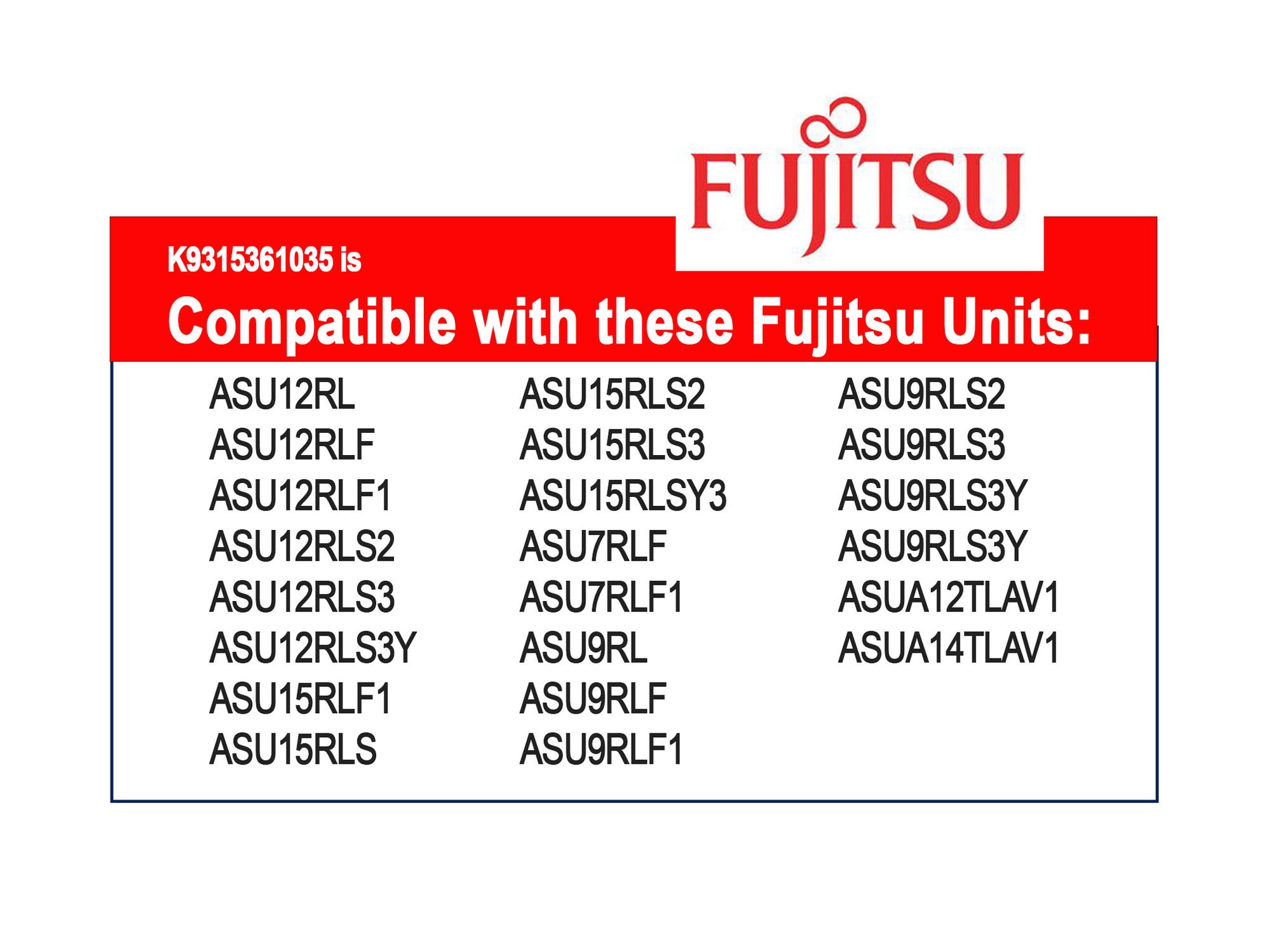 Fujitsu K 9315361035 UTR-FA16 Mini Split Ductless Filter ...