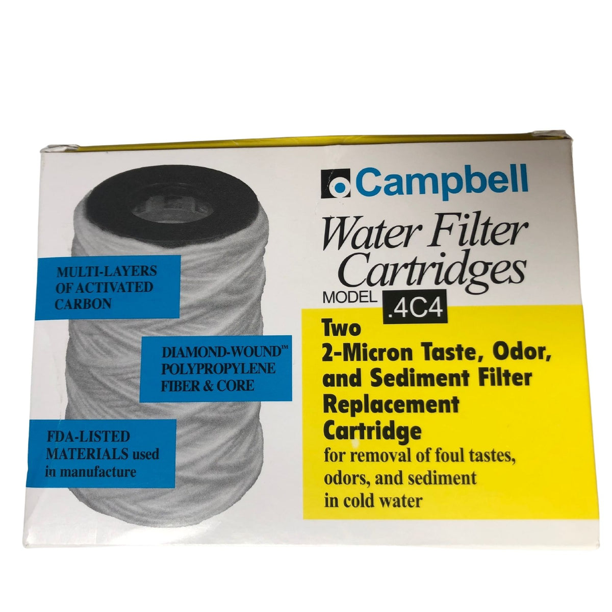 Campbell 4C4 Taste, Odor and Sediment Water Filter Cartridges ...